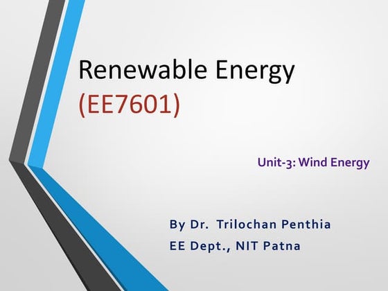 Horizontal Axis Wind Turbine Ppt