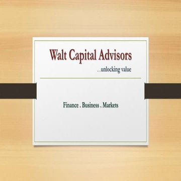 Walt Capital Profile-May15 | PDF