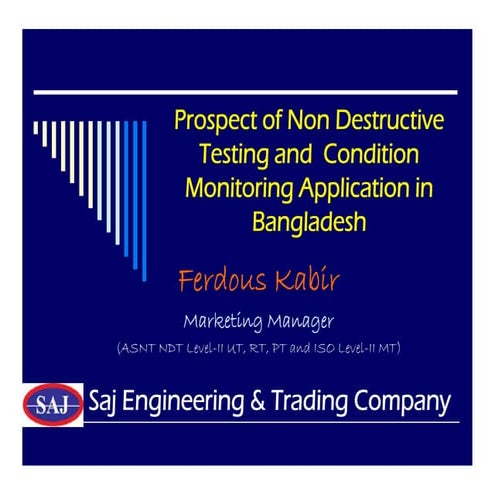 Presentation on Prospect of Non Destructive Testing and Condition ...