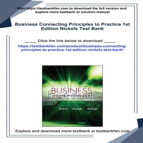 Secure immediate PDF access to every chapter of Business Connecting ...