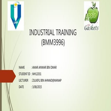INDUSTRIAL TRAINING | PPTX