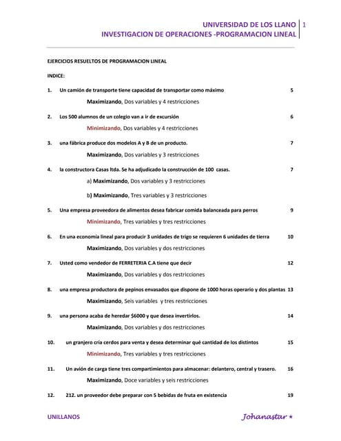 Solución de problemas en programación lineal | PDF