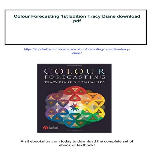 Colour Forecasting 1st Edition Tracy Diane | PDF