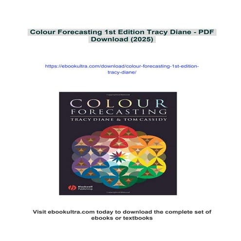 Colour Forecasting 1st Edition Tracy Diane | PDF