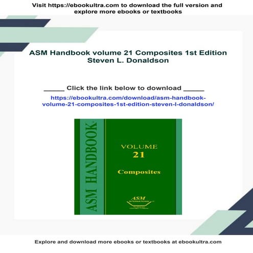 ASM Handbook volume 21 Composites 1st Edition Steven L. Donaldson | PDF