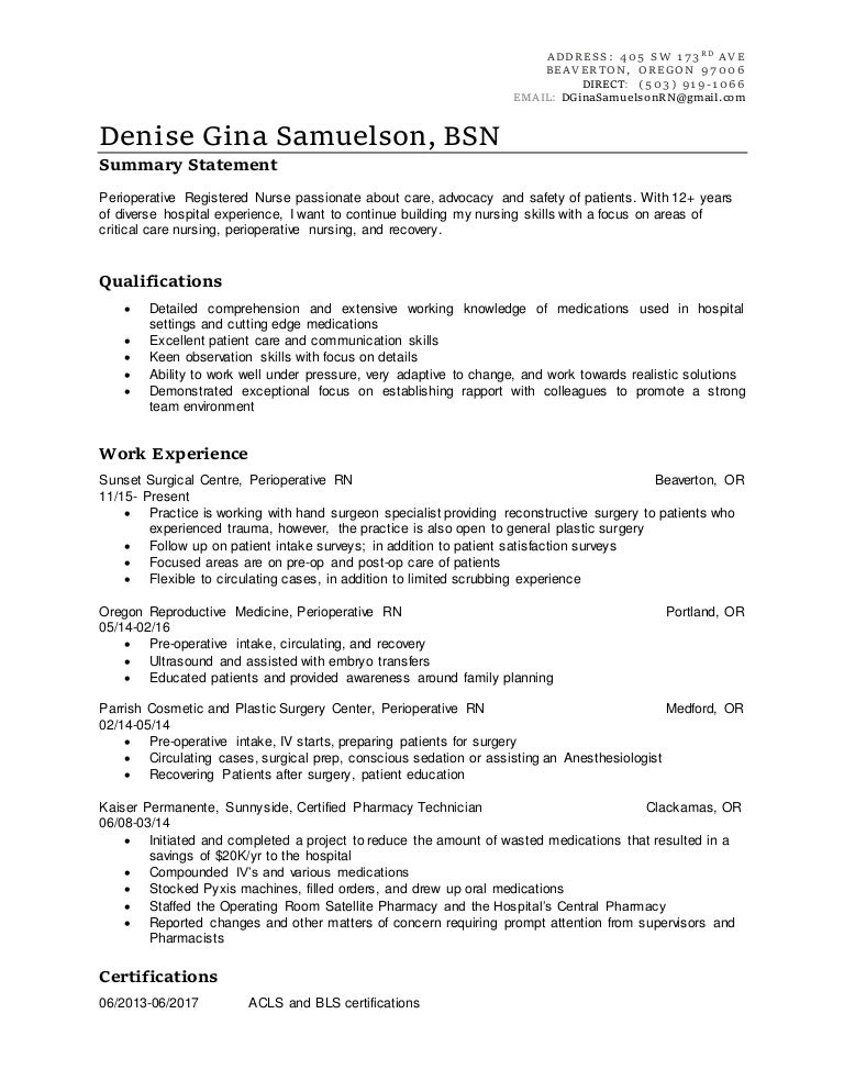 BSN Resume