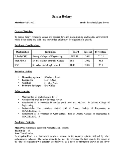 Jyothi Resume | DOCX