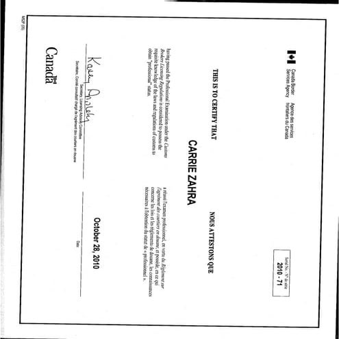 CBSA CERTIFICATE (1) | PDF
