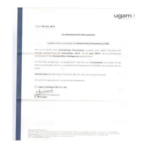 Experience letter | PDF