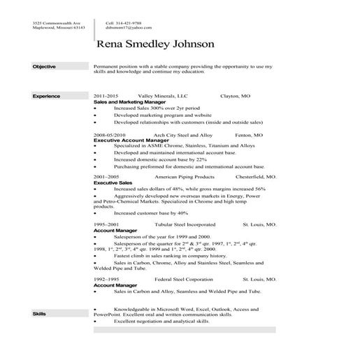 Rena Johnson Resume | DOC