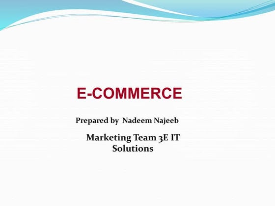 E commerce Presentation | PPT