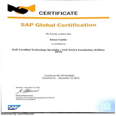 SAP GRC AC 10 Certificate | PDF