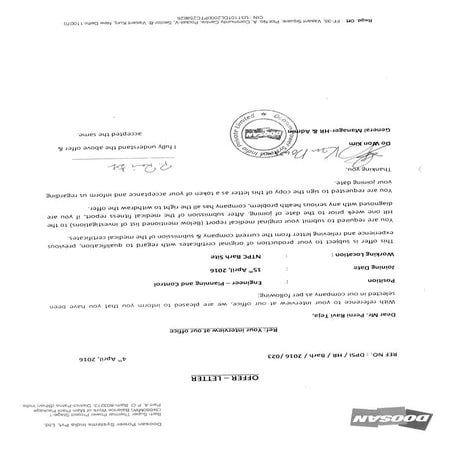 DPSI Offer letter | PDF