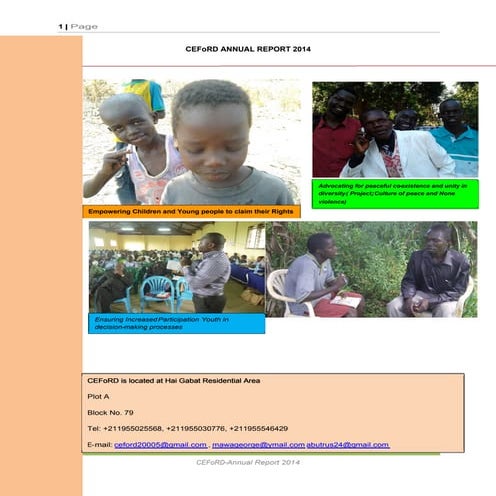 CEFoRD ANNUAL REPORT 2014-Detailed (2) | PDF