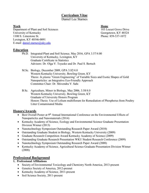 Daniel Starnes presentations