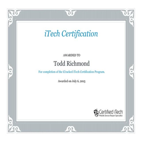 iTech Certificate | PPT