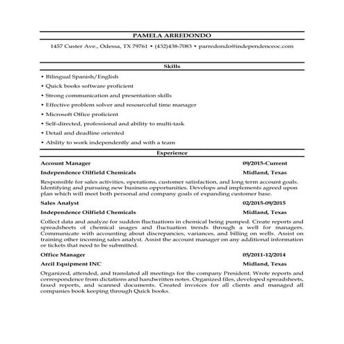 Resume Pam Arredondo | PDF