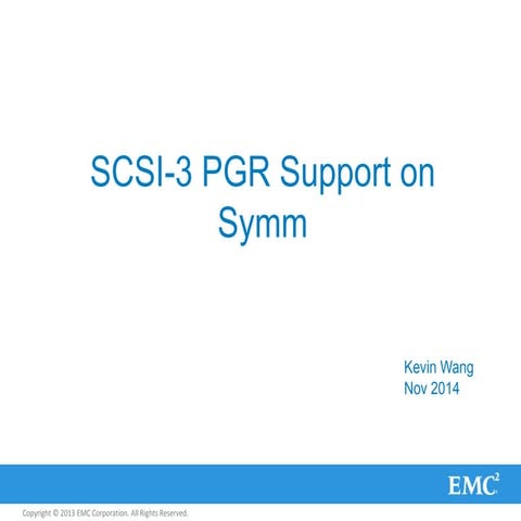 SCSI-3 PGR Support on Symm | PPTX