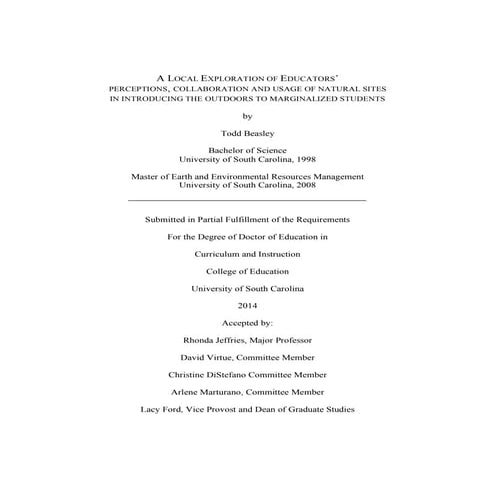 Final Draft:Dissertation | PDF | Education