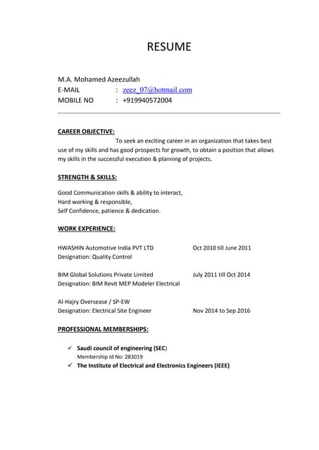 Ashik CV | PDF