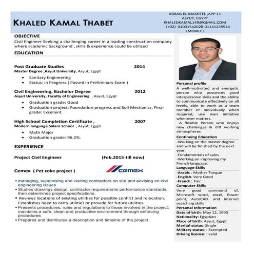khaled kamal 's cv 21 | DOC