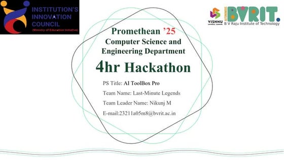Smart India Hackthon | PPTX | Computer Software and Applications | Computing