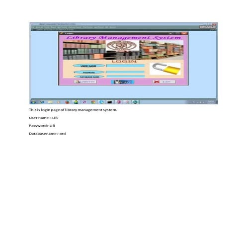 This is login page of library management system | DOCX