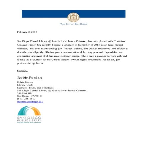 Recommendation Letter-Central Library | PDF