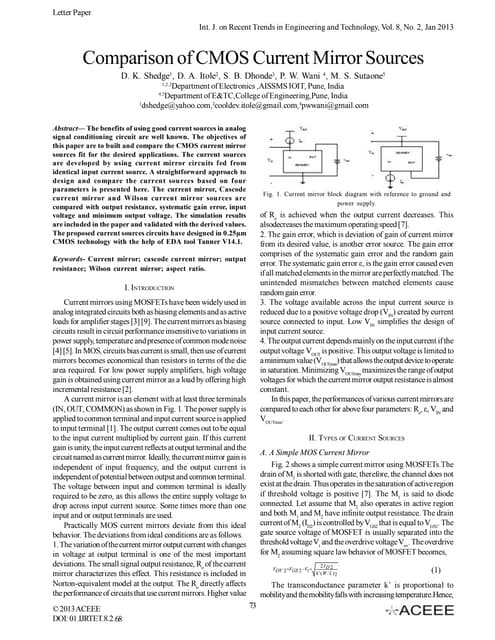 Current mirror-A constant current circuit | PDF
