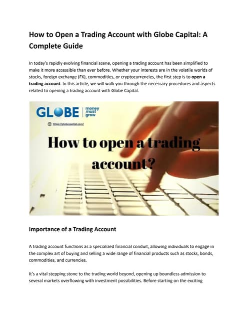 Globecapital presentations