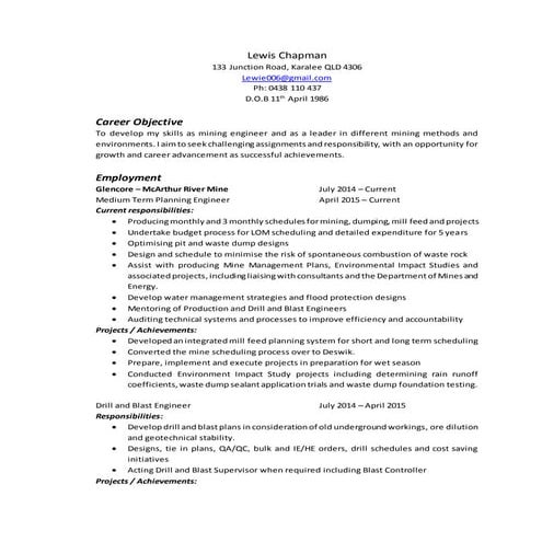 Lewis Chapman Resume | DOCX