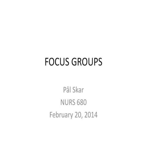 680 focus group pppp | PPTX