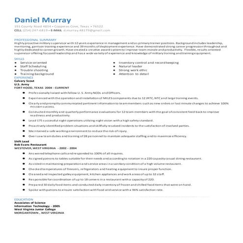Resume For Raytheon Electronics Technician | DOCX