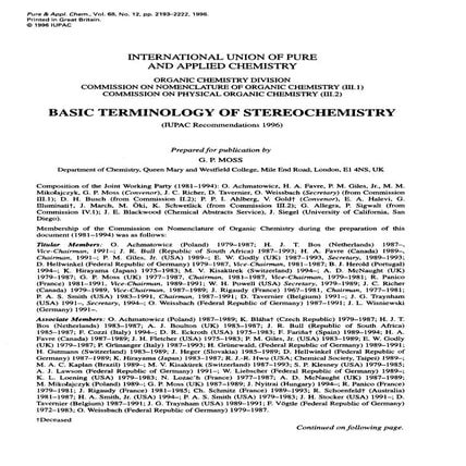 Basic Stereochemistry | PDF