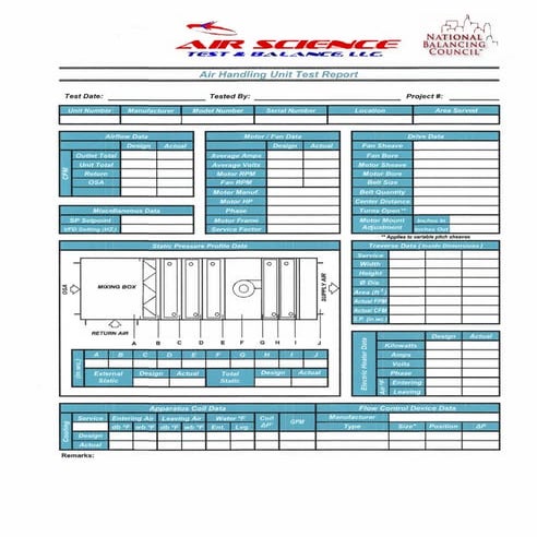 Air Handler Unit Sheet | PDF