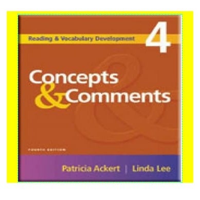 Concepts & Comments: Reading and Vocabulary Development 4 [P.D.F_book]@@ | PDF