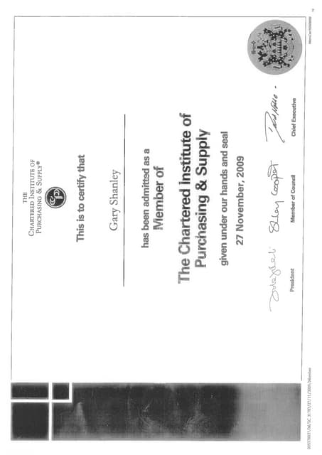 IIPMM certificate | PDF