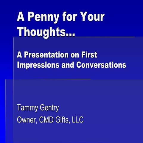 Conversation and NetworkingPresentation Tammy Gentry | PDF