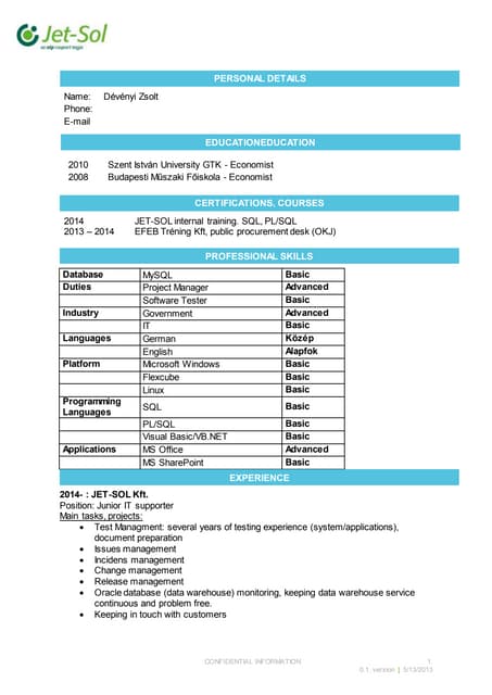 CV Stefan Kaufman | PDF
