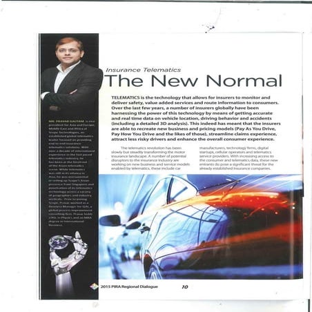 Insurance Telematics - The New Normal | PDF