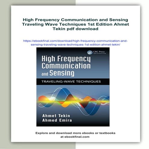 High Frequency Communication and Sensing Traveling Wave Techniques 1st ...