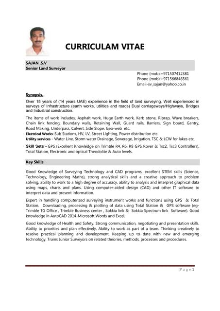 Naveed shahzad land surveyor cv | DOC