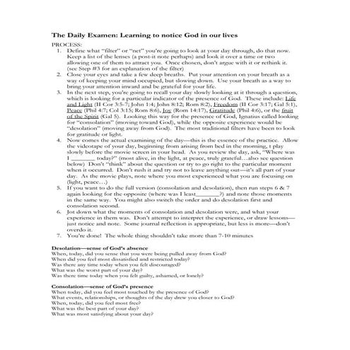 The Daily Examen | PDF