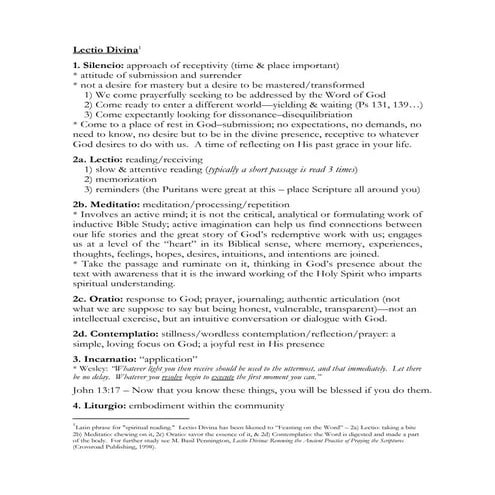 Lectio Divina | PDF