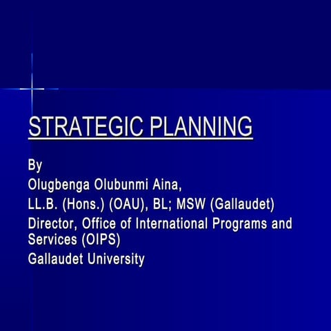 STRATEGIC PLANNING | PPT