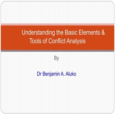 Conflict Analysis | PPT