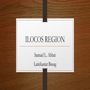 Region 1 ILOCOS REGION | PPTX