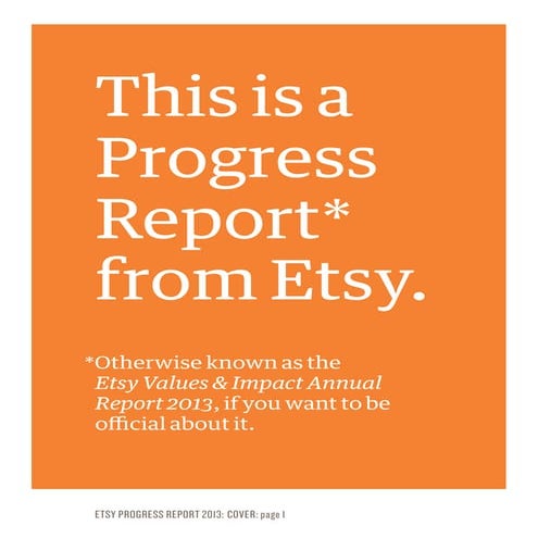 Etsy Progress Report- 2013 | PDF