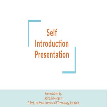 Self Introduction | PPT