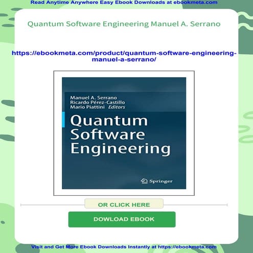 Quantum Software Engineering Manuel A. Serrano | PDF